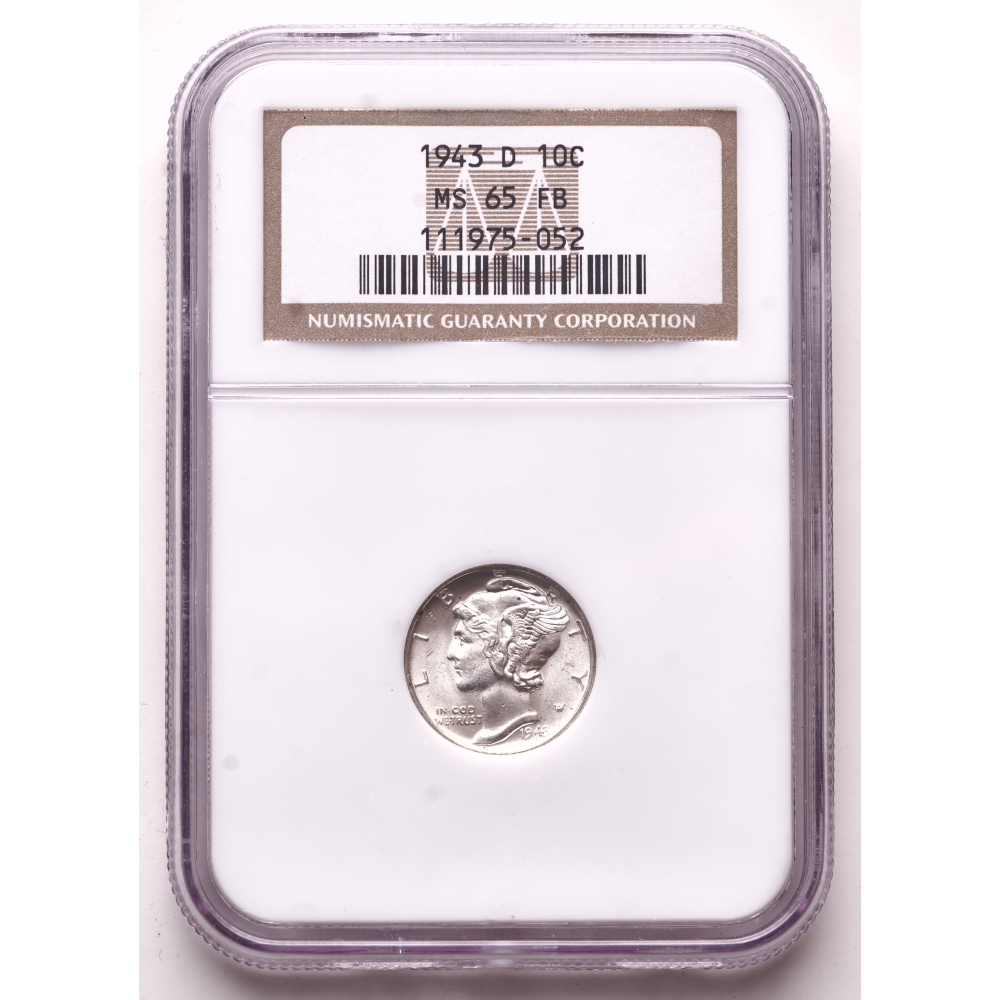 1943-D Mercury Silver Dime (NGC MS65 Full Bands) | Pristine Auction