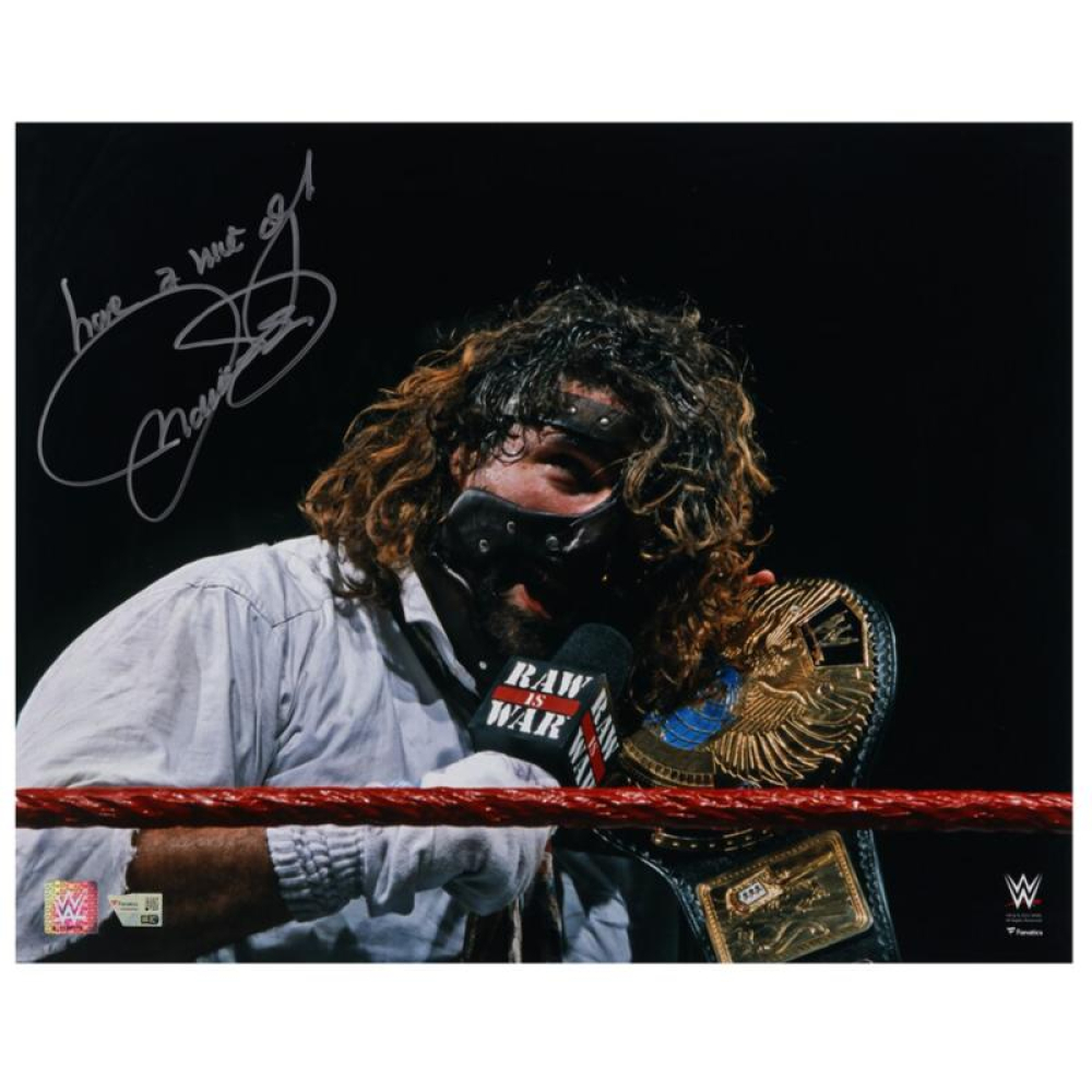 Mankind Signed WWE 16x20 Photo Inscribed "Have a Nice Day" (Fanatics ...