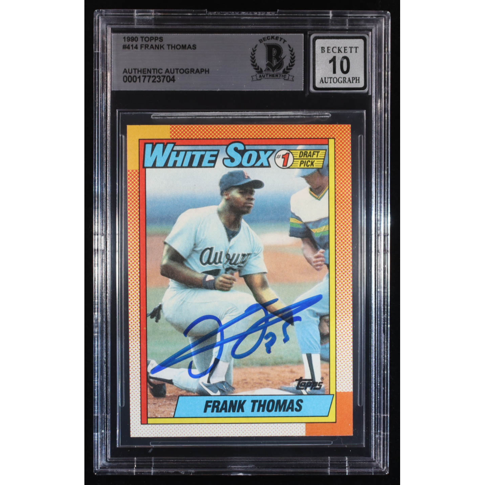 Frank Thomas Signed 1990 Topps #414 RC (Beckett Authentic) | Pristine ...