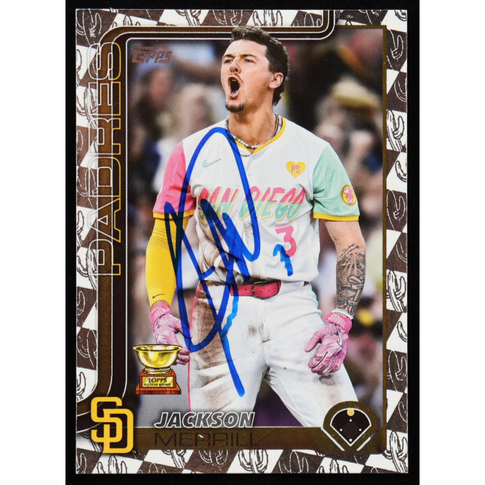 Jackson Merrill Signed 2025 Topps Spring Training Foil #125 (JSA ...