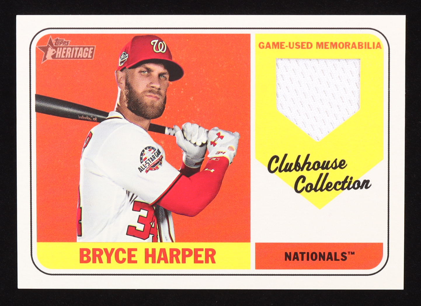 Bryce Harper 2018 Topps Heritage Clubhouse Collection Relics #CCRBH HN ...