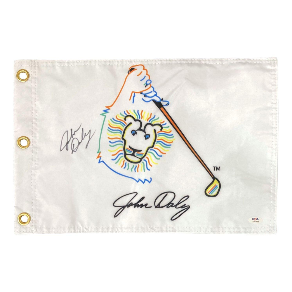 John Daly Signed John Daly Logo Golf Flag (PSA) | Pristine Auction