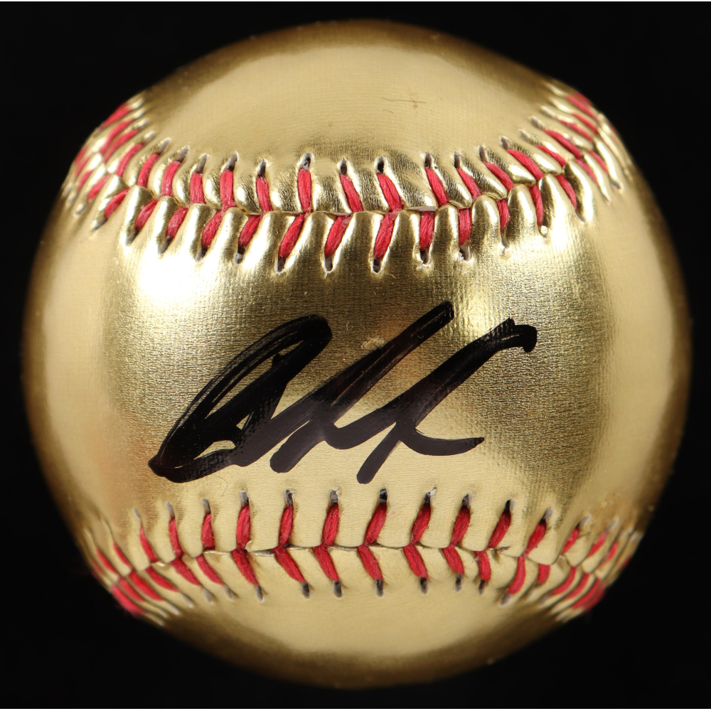 Jazz Chisholm Signed 24kt Gold Baseball (Beckett) | Pristine Auction