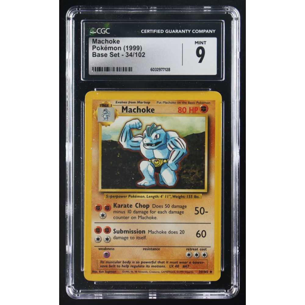 Machoke Pokemon 1999 Base Unlimited #34 (CGC 9) | Pristine Auction