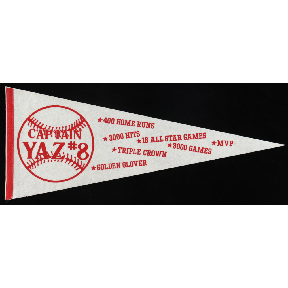 Vintage Carl Yastrzemsk Felt Pennant Flag | Pristine Auction