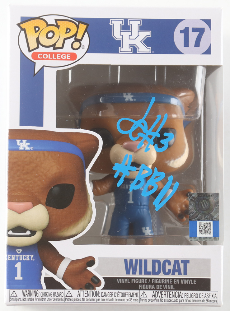 Justin Edwards Signed Kentucky Wildcats #17 Wildcat Funko Pop! Vinyl ...