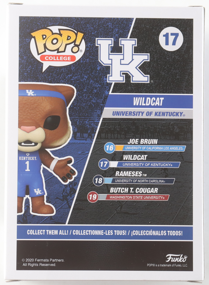 Justin Edwards Signed Kentucky Wildcats #17 Wildcat Funko Pop! Vinyl ...