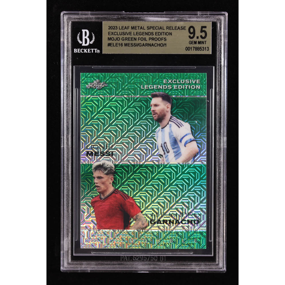 Lionel Messi / Alejandro Garnacho 2023 Leaf Metal Special Release ...