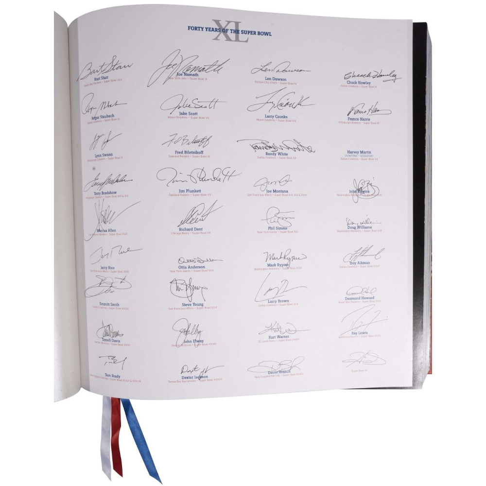 LE "XL: Super Bowl The Opus - A Big Book for the Big Game" Signed by 35 ...