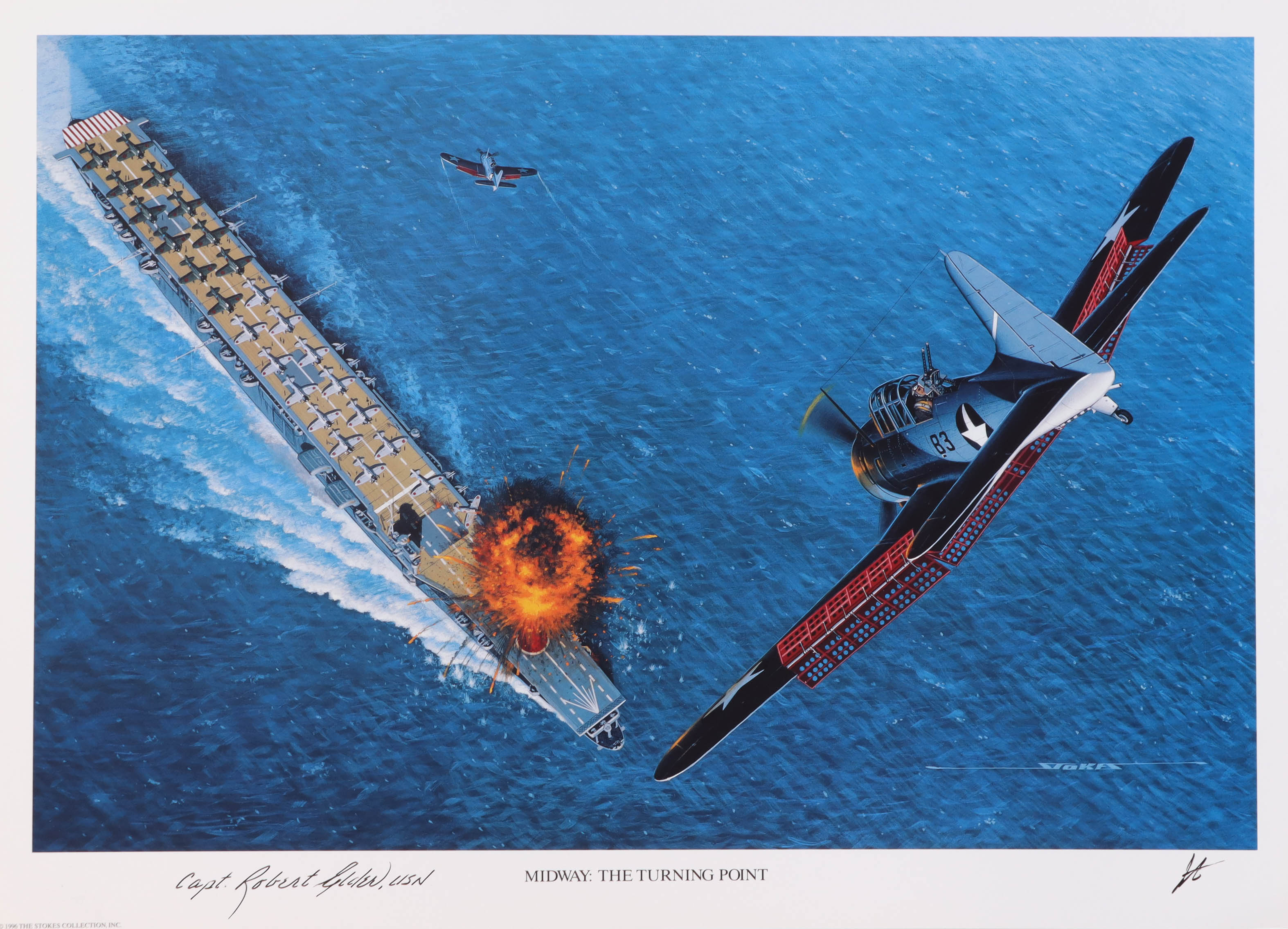 Capt. Robert M. Elder Signed Stan Stokes "Midway: The Turning Point ...