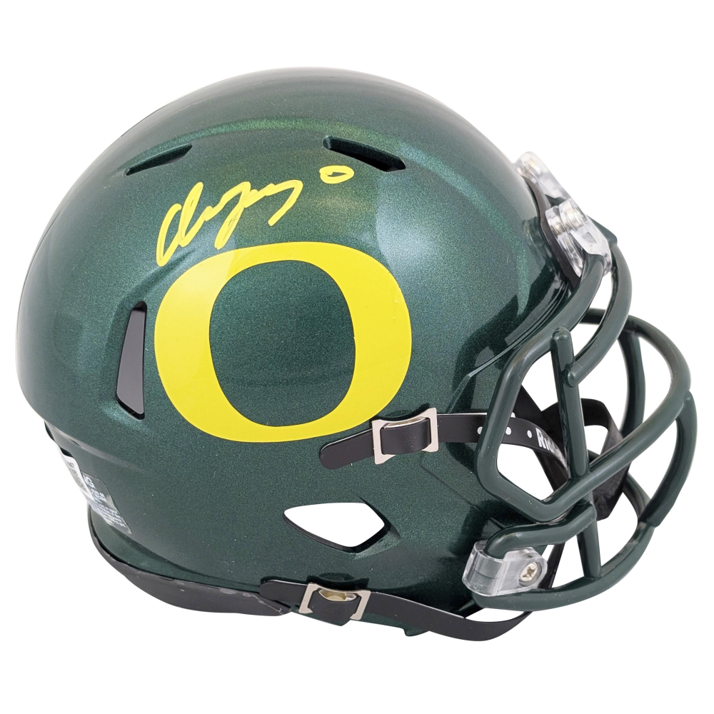Christian Gonzalez Signed Oregon Ducks Speed Mini Helmet (Beckett ...
