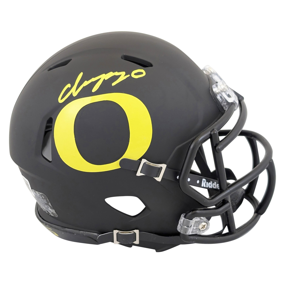 Christian Gonzalez Signed Oregon Ducks Speed Mini Helmet (Beckett ...