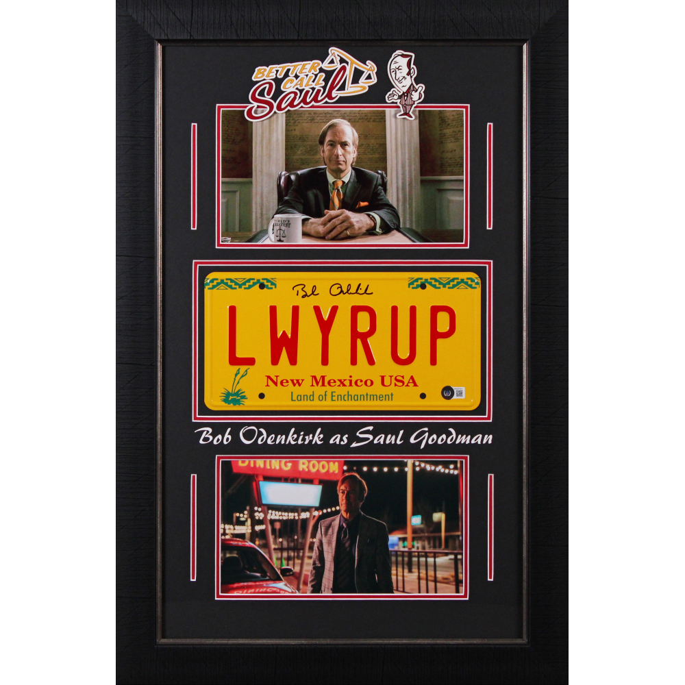 Bob Odenkirk Signed "Better Call Saul" Custom Framed License Plate ...