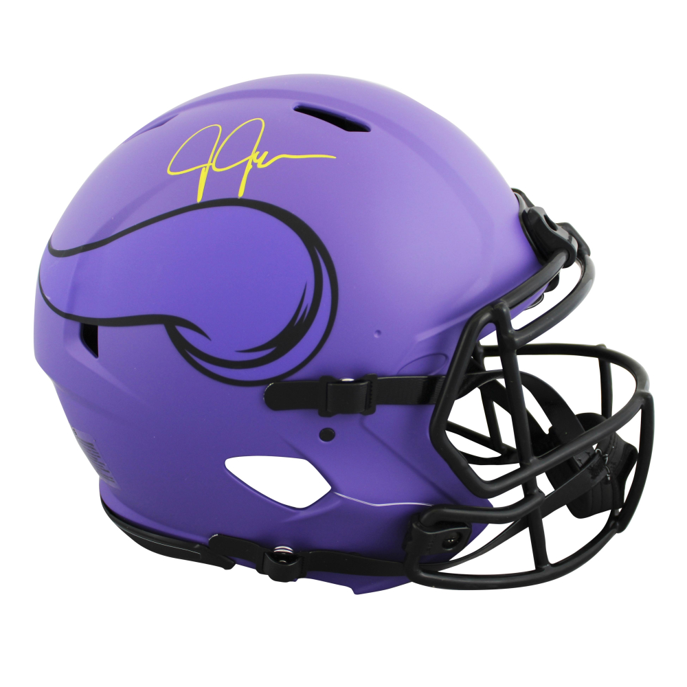 Justin Jefferson Signed Vikings Full-Size Authentic On-Field Rave ...