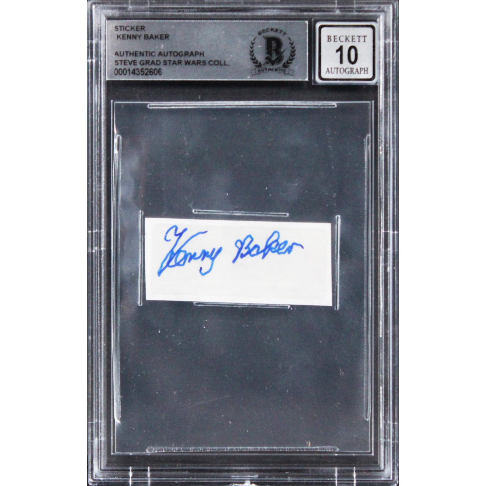Kenny Baker Signed Sticker (BGS | Auto 10) | Pristine Auction
