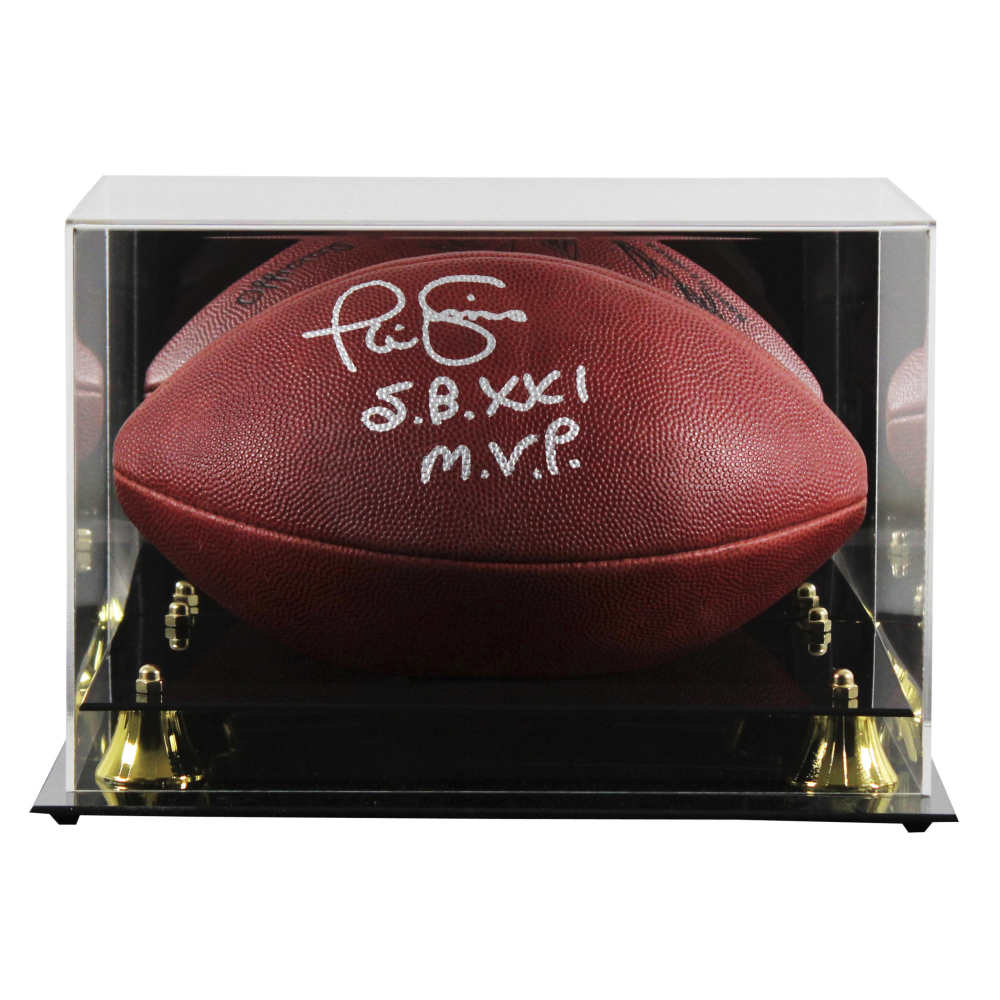 Phil Simms Signed "The Duke" Super Bowl XXI Logo NFL Official Game Ball ...