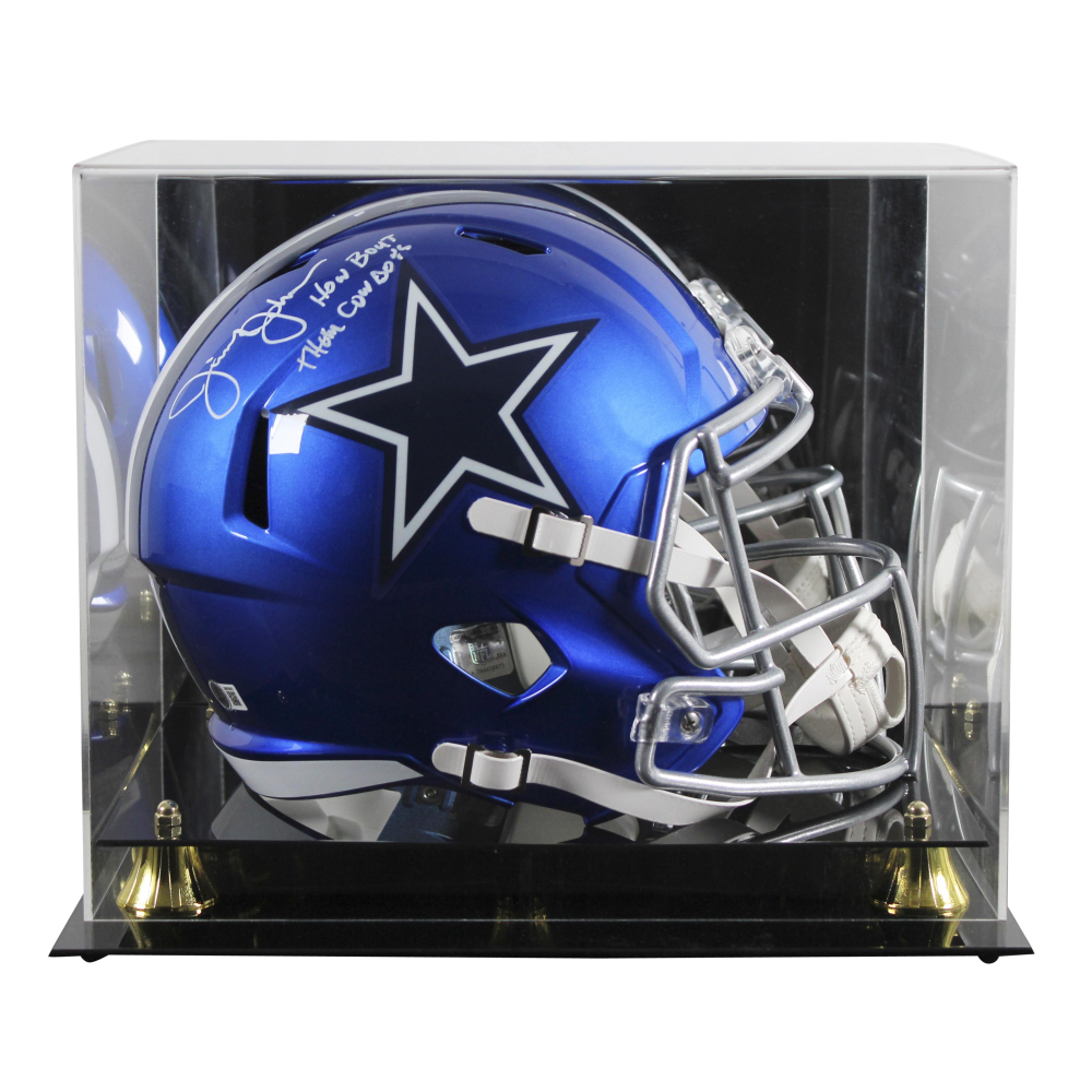 Jimmy Johnson Signed Cowboys Full-Size Flash Alternate Speed Helmet ...