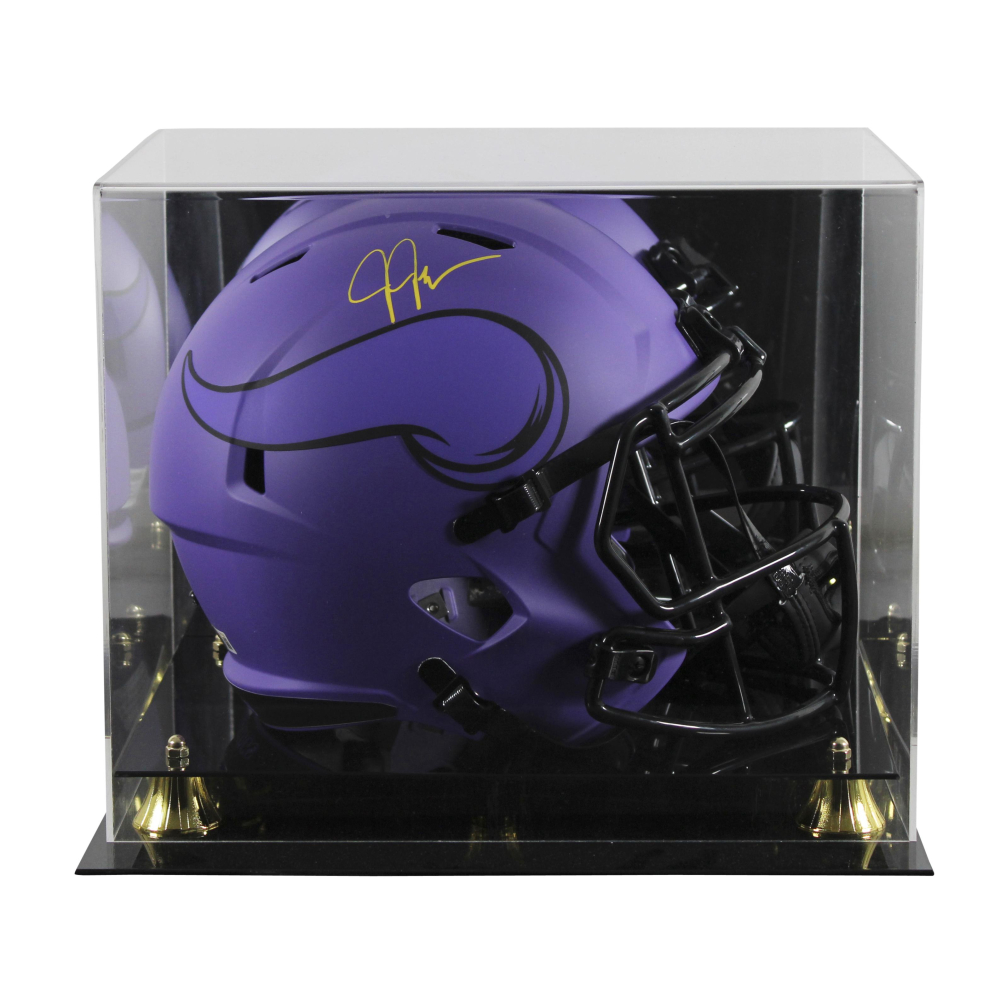 Justin Jefferson Signed Vikings Full-Size Rave Alternate Speed Helmet ...