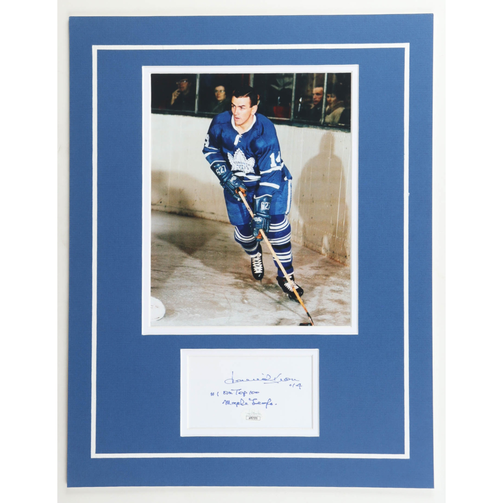 Dave Keon Signed Maples Leafs Matted Cut Display Inscribed "#1 on Top ...