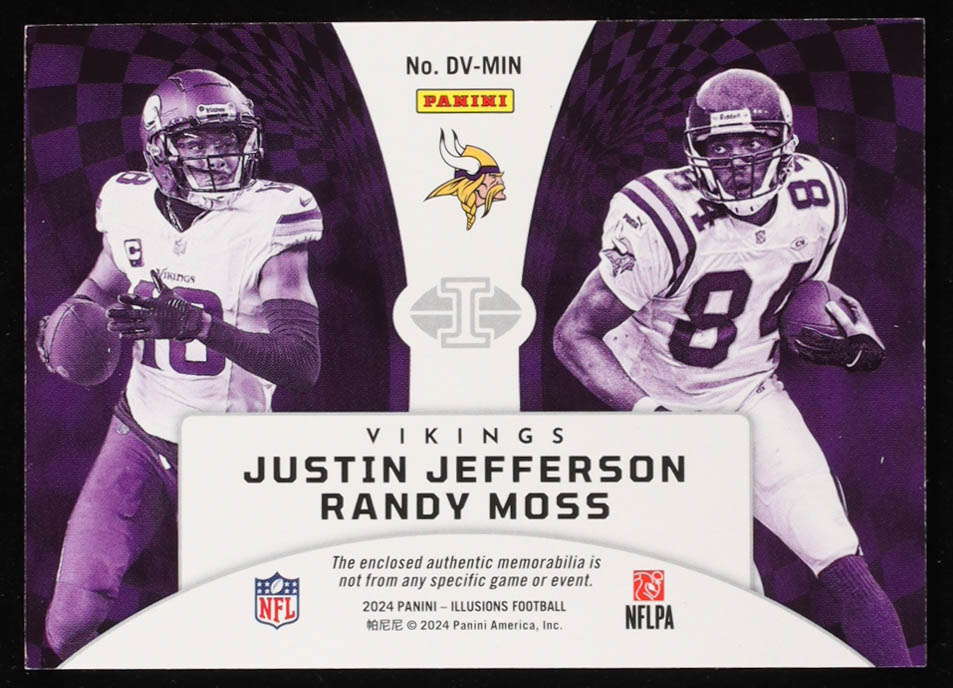 Justin Jefferson / Randy Moss 2024 Panini Illusions Deja Vu Jerseys #4 ...