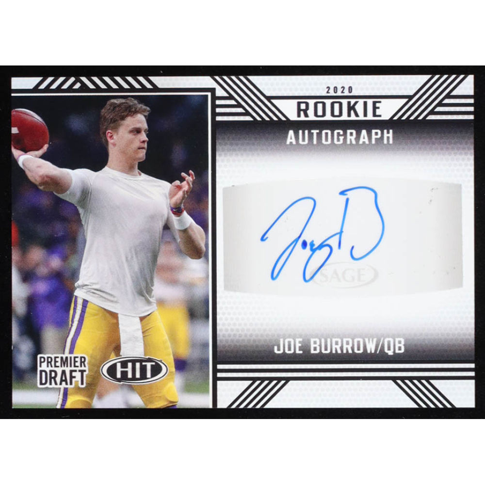 Joe Burrow Signed 2020 SAGE Hit Premier Draft Rookie Autograph #A78 ...