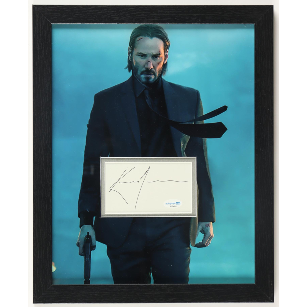 Keanu Reeves Signed "John Wick" Custom Framed Cut Display (ACOA ...