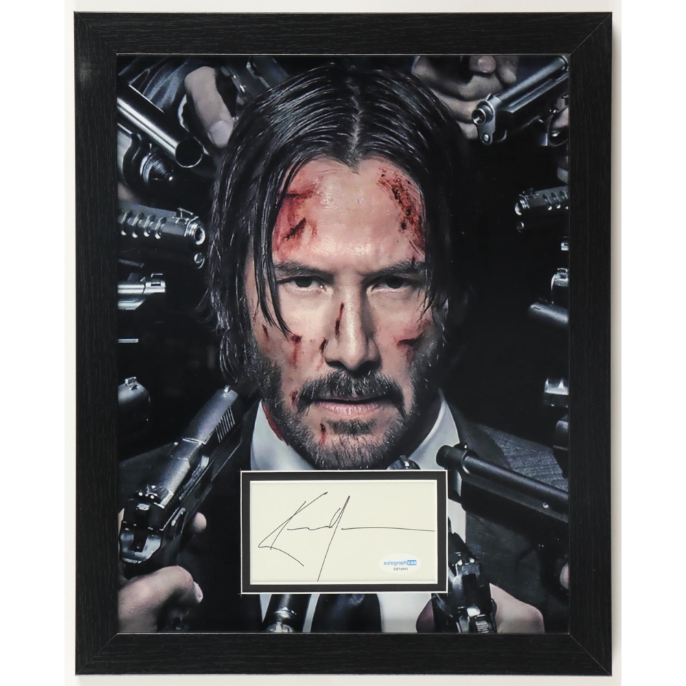 Keanu Reeves Signed "John Wick" Custom Framed Cut Display (ACOA ...
