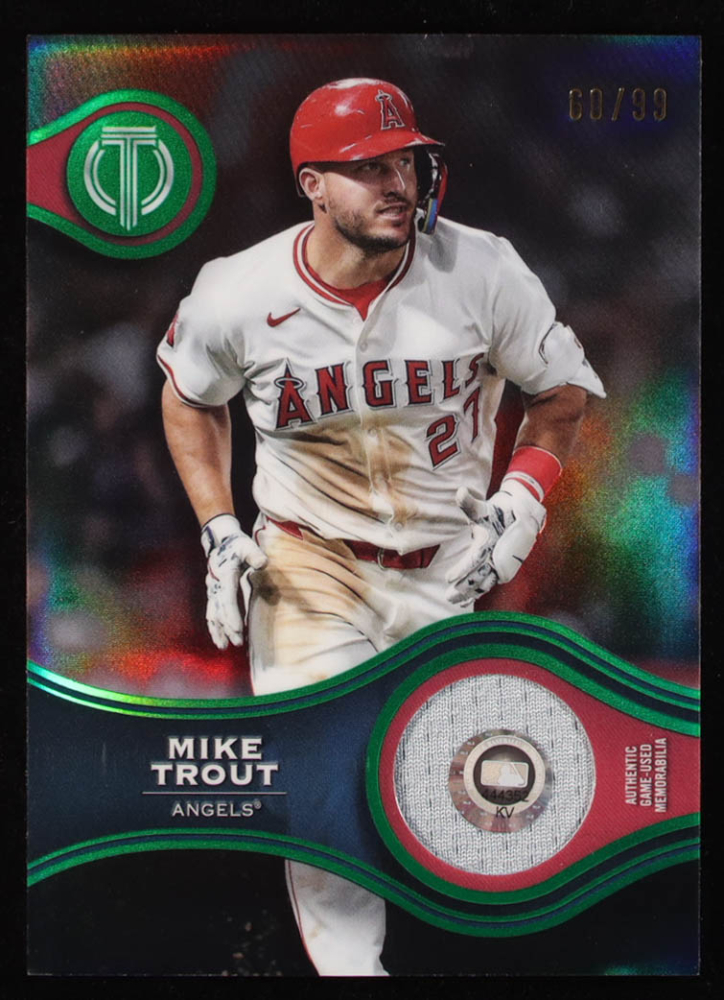 Mike Trout 2025 Topps Tribute #SOA-MT Stamp of Approval - Green /99 ...
