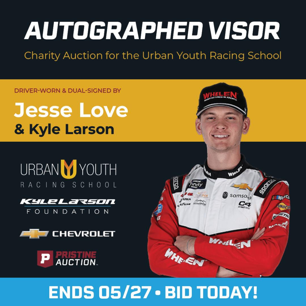 Driver-Worn Visor Signed by Jesse Love & Kyle Larson (PA) | Pristine ...