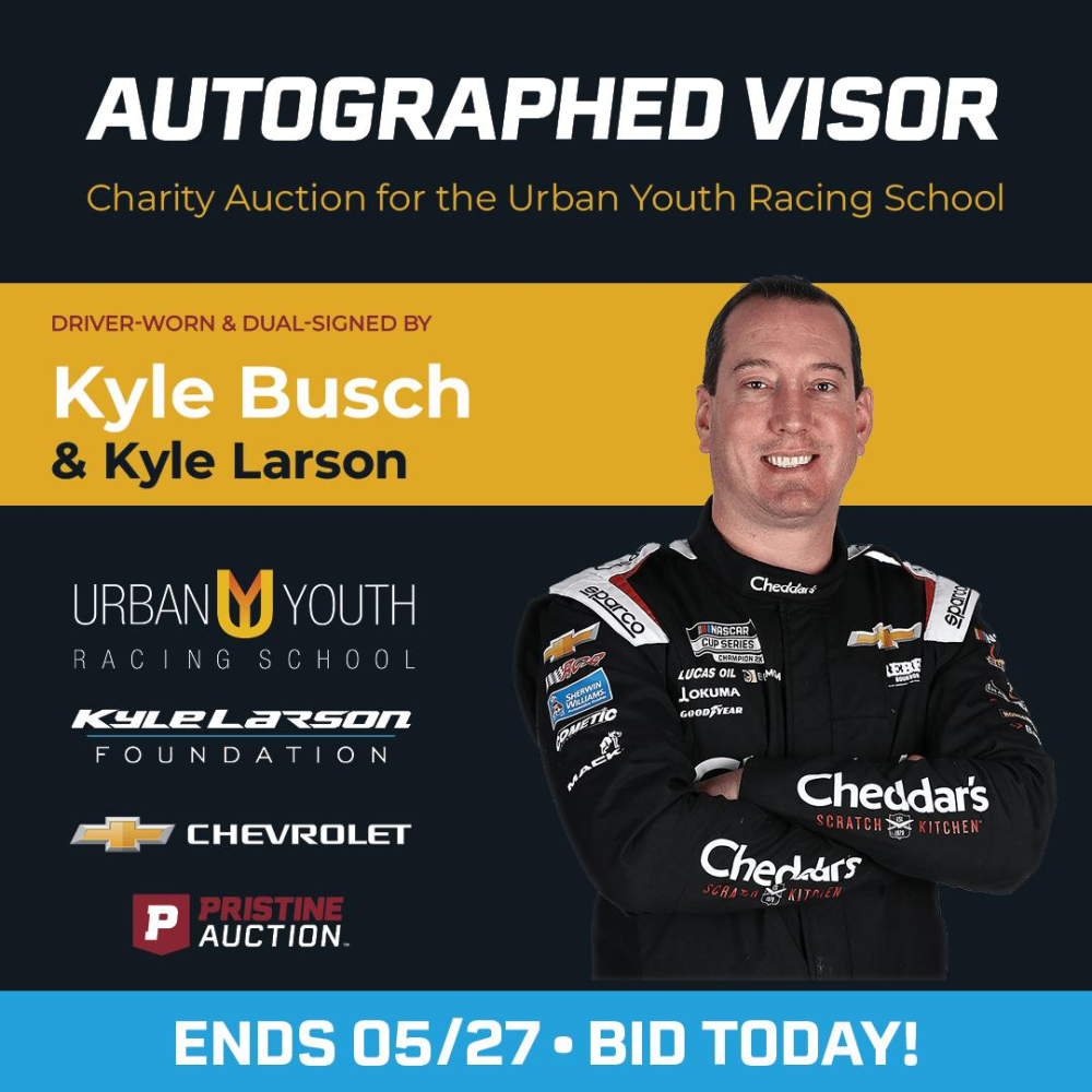 Driver-Worn Visor Signed by Kyle Busch & Kyle Larson (PA) | Pristine ...