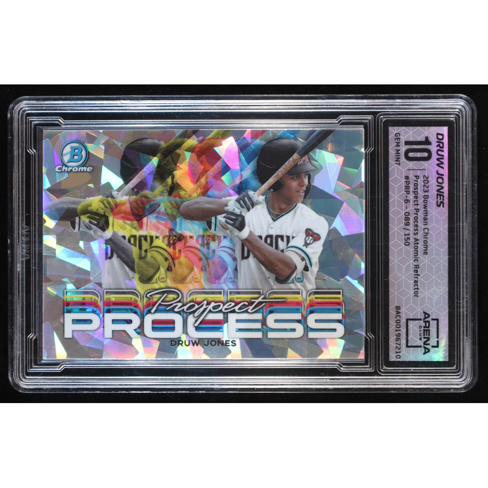 Druw Jones 2023 Bowman Chrome Prospect Process Atomic Refractors #PRP6 ...