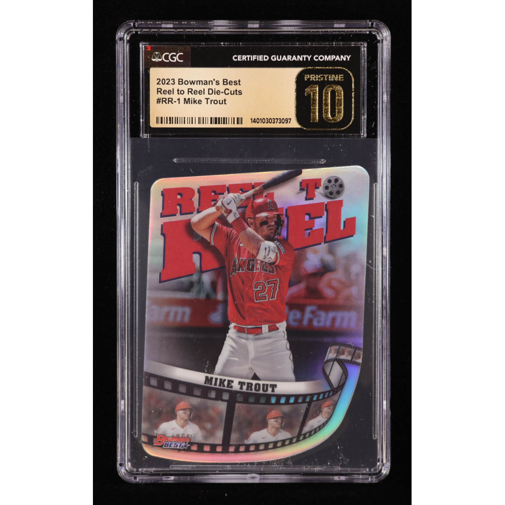 Mike Trout 2023 Bowman's Best Reel to Reel Die Cut #RR1 (CGC 10 ...