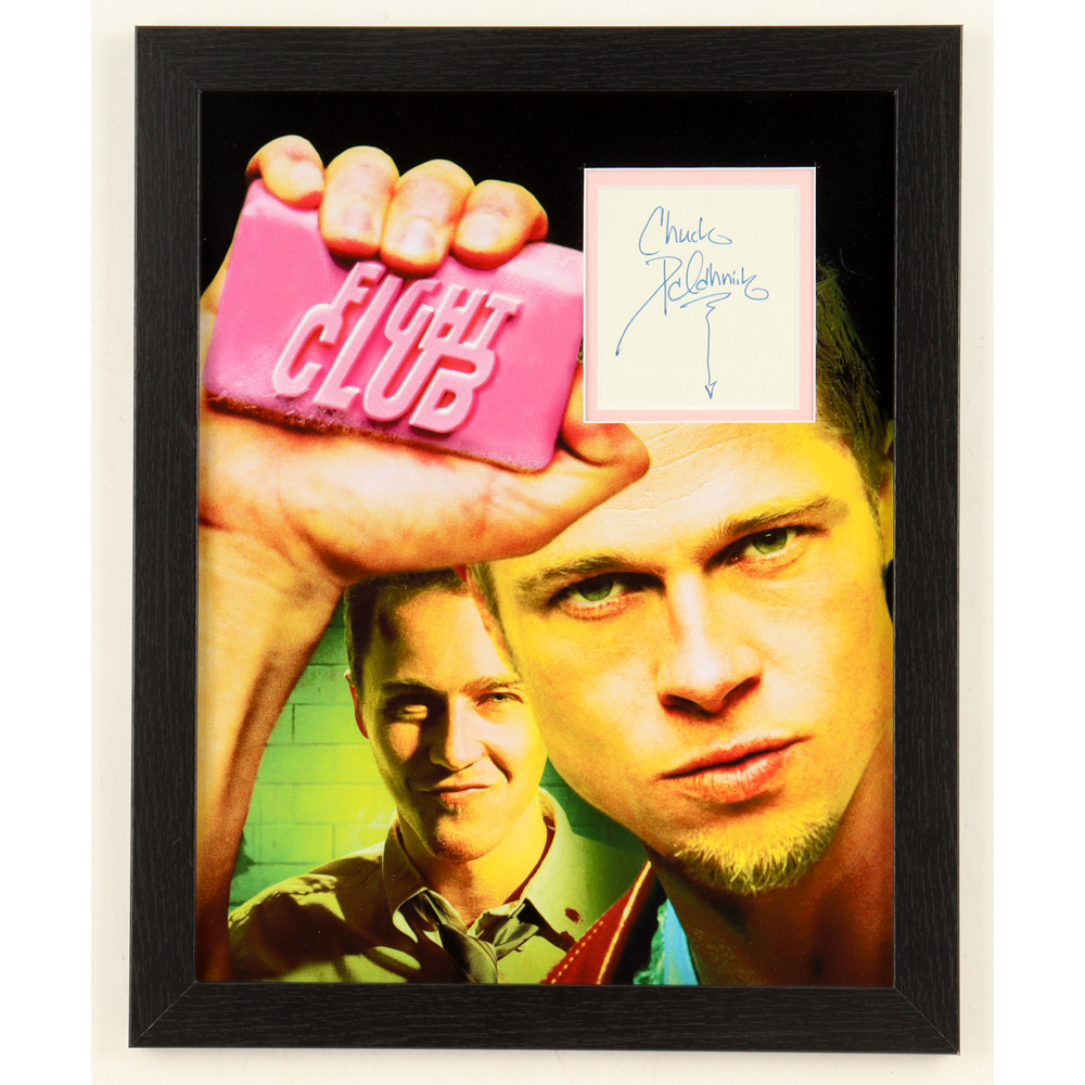 Chuck Palahniuk Signed "Fight Club" Custom Framed Cut Display (ACOA ...