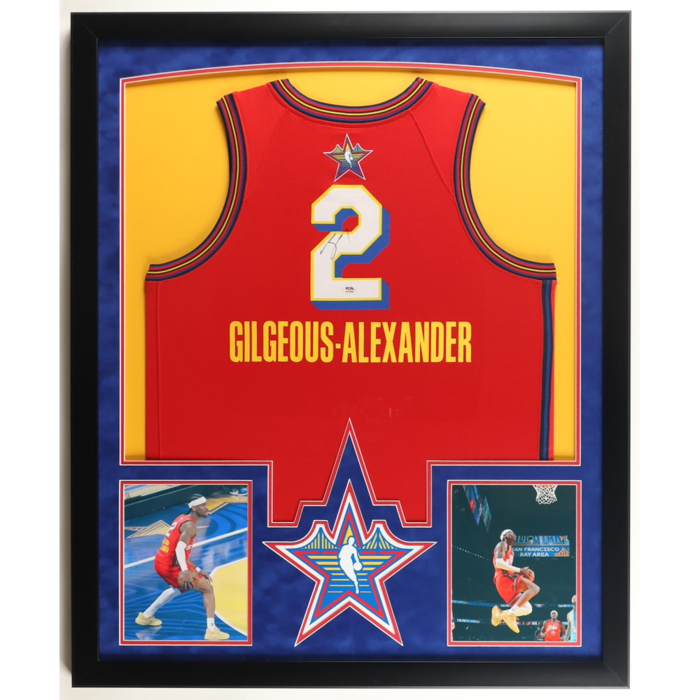 Shai Gilgeous-Alexander Signed Custom Framed Jersey Display (PSA) | Pristine Auction