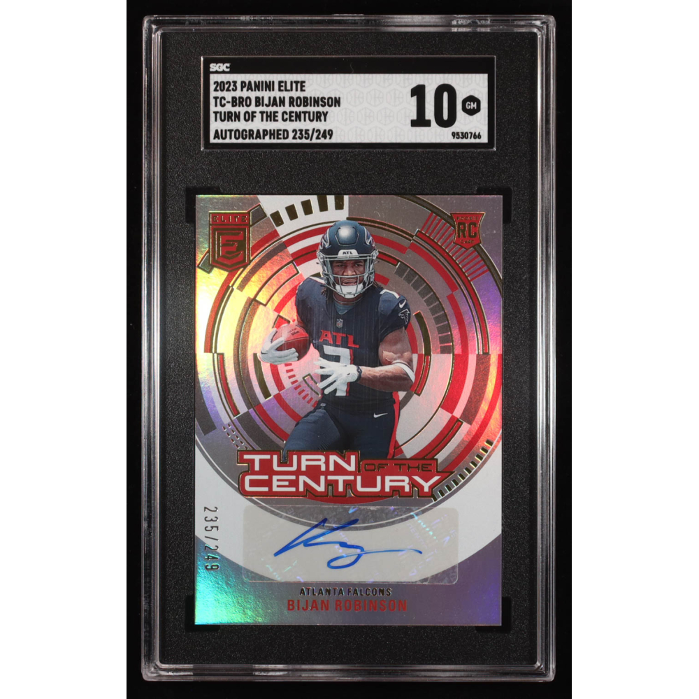 Bijan Robinson 2023 Elite Turn of the Century Autographs #3 #235/249 RC ...