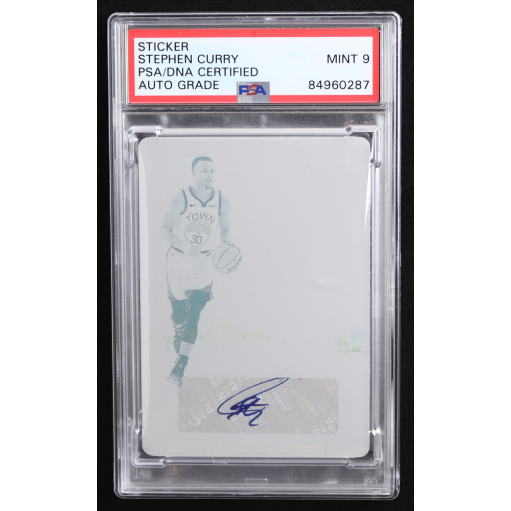 Stephen Curry Signed Sticker on 2018-19 Panini Flawless Logoman ...