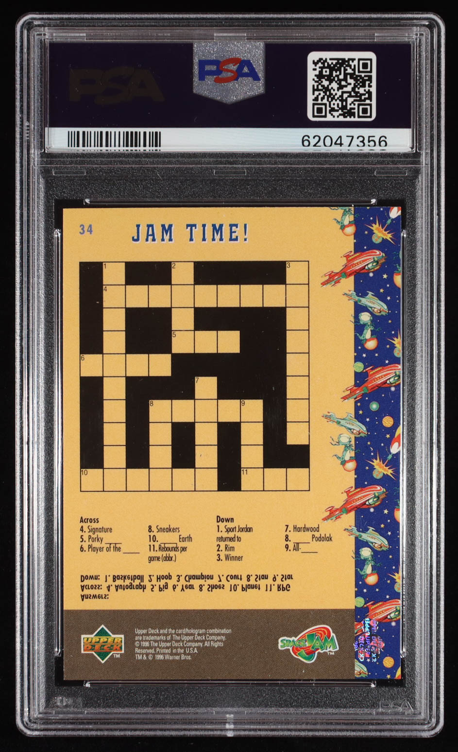 The Rabbit Is Revealed 1996-97 Upper Deck Space Jam #34 (PSA 9 ...