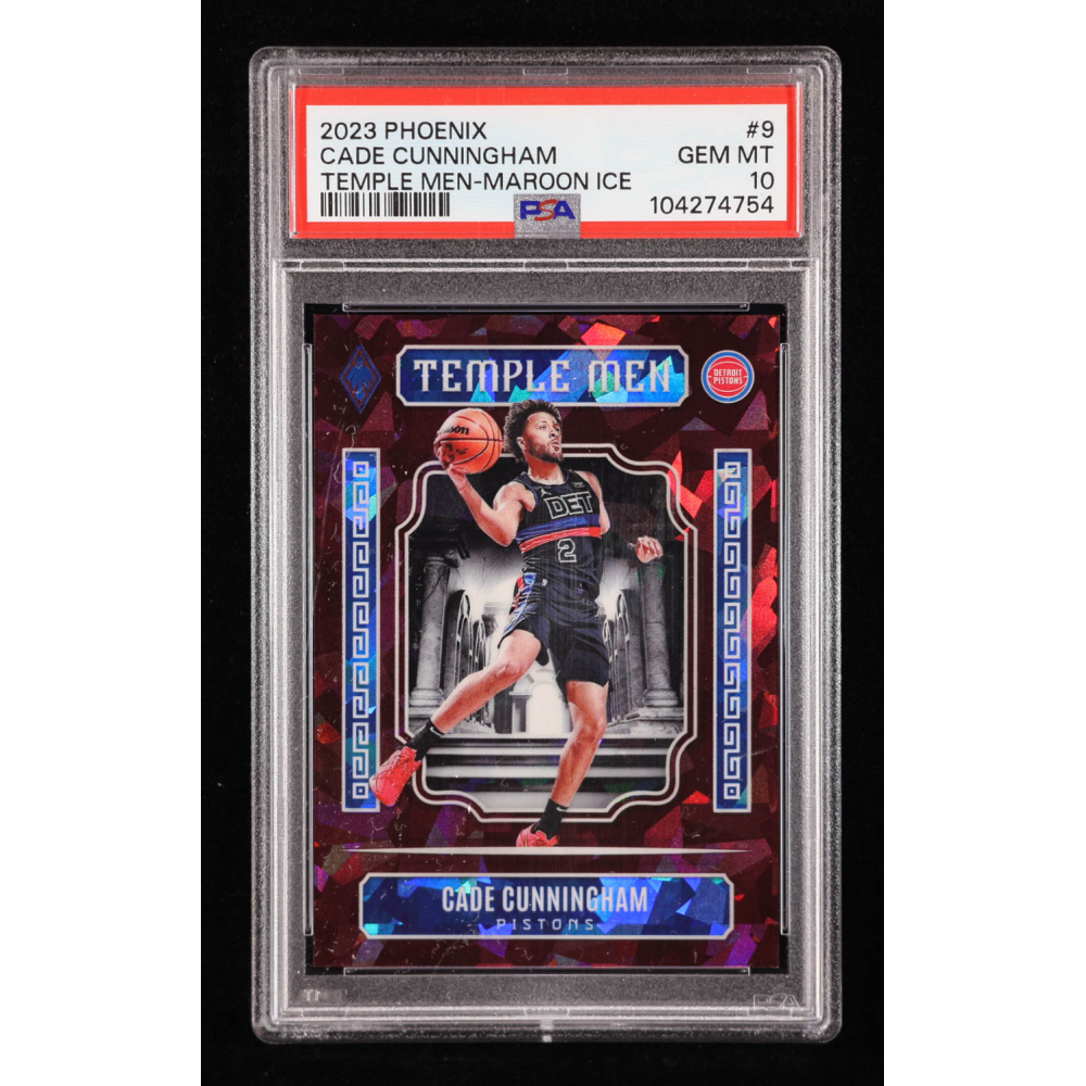 Cade Cunningham 2023-24 Panini Phoenix Temple Men Phoenix Maroon Ice #9 ...