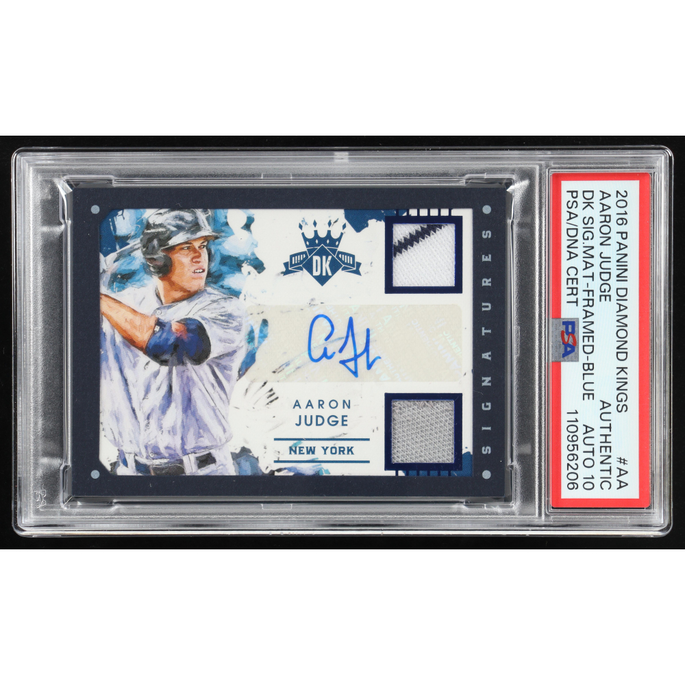 Aaron Judge 2016 Diamond Kings DK Materials Signatures Framed Blue # ...