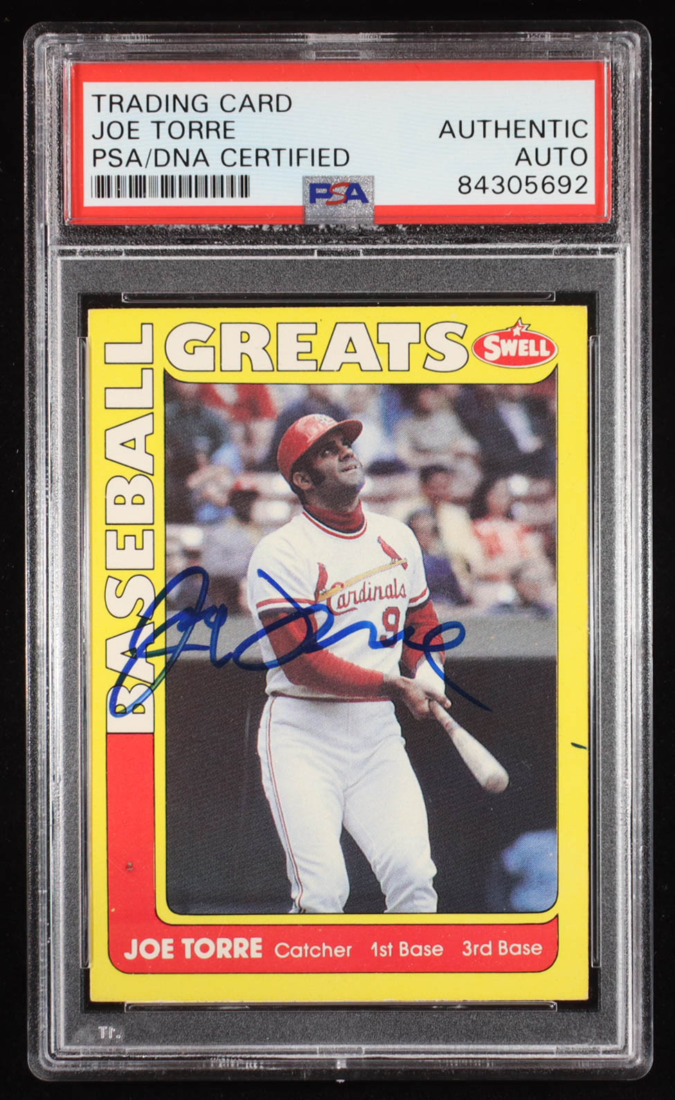 Joe Torre Signed 1991 Swell Baseball Greats #92 (PSA) | Pristine Auction
