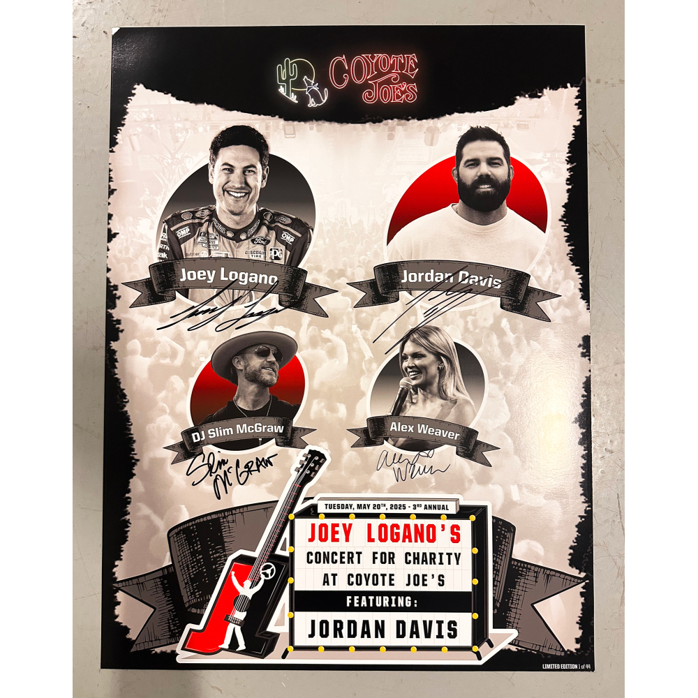 "Joey Logano's 3rd Annual Concert for Charity" Poster Signed by Joey ...