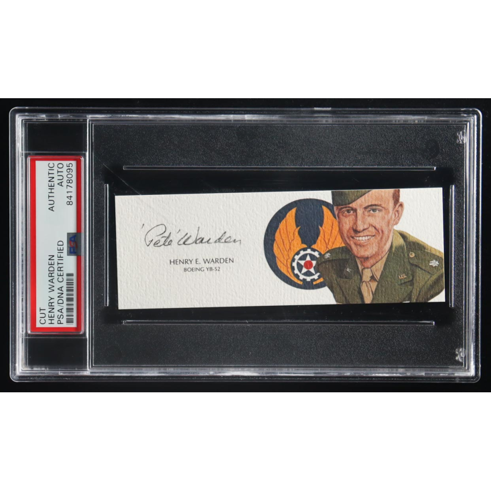 Henry Warden Signed Cut with Portrait (PSA) | Pristine Auction
