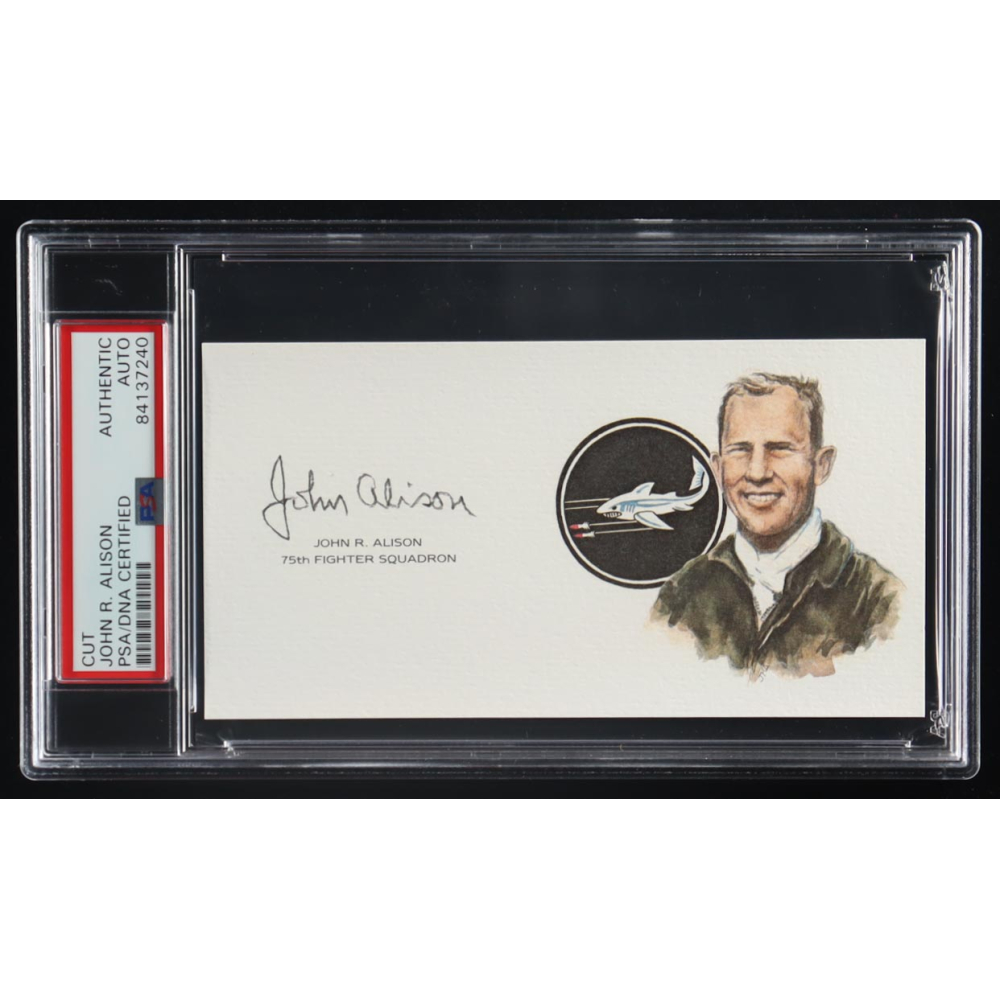 John R. Alison Signed Cut with Portrait (PSA) | Pristine Auction
