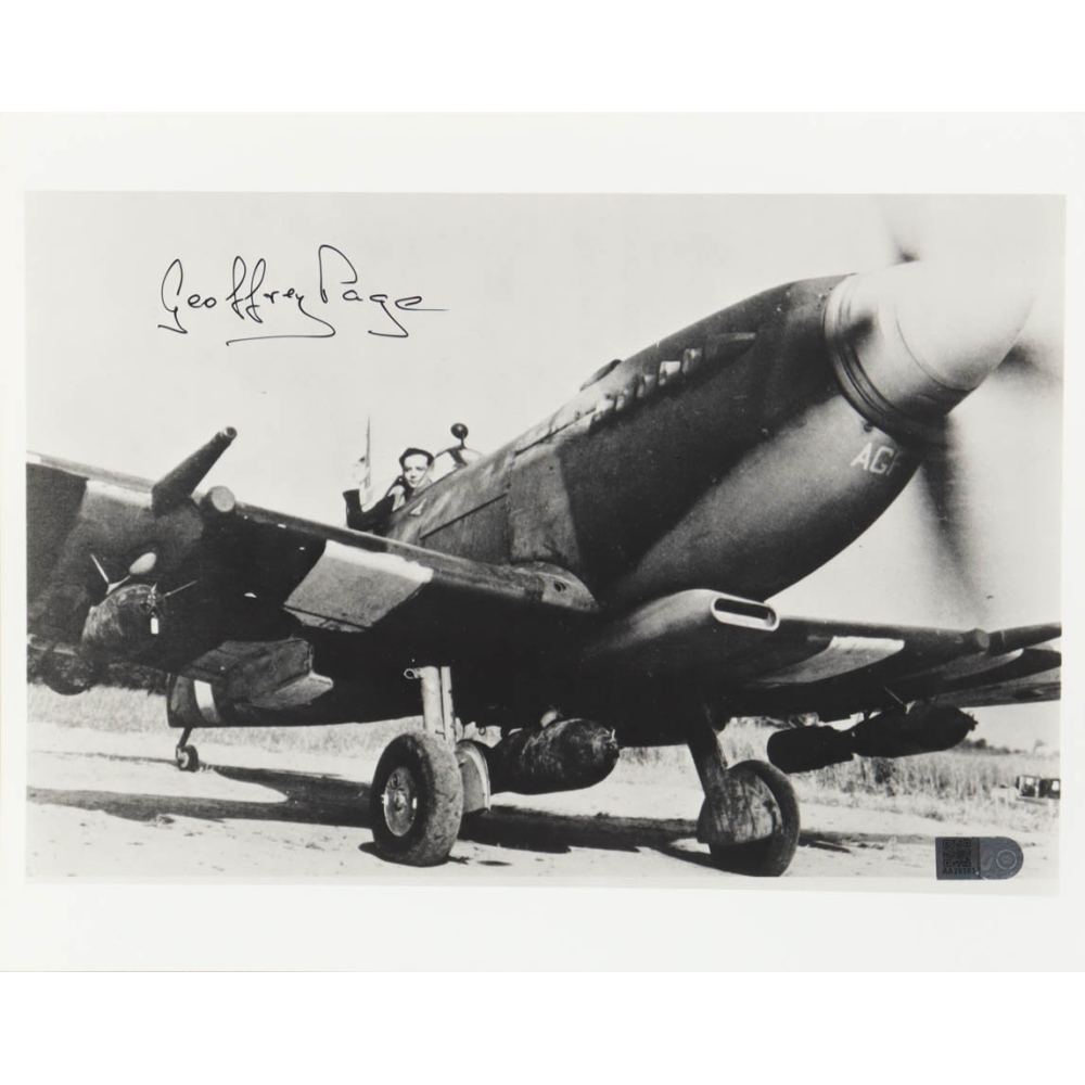 Geoffrey Page Signed 8x10 Photo WWII Battle of Britain Pilot (AIV ...