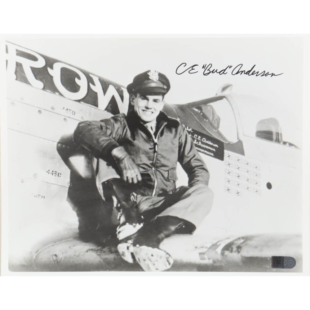 CE "Bud" Anderson Signed 8x10 Photo WWII 357th FG P-51 Triple Ace (AIV ...