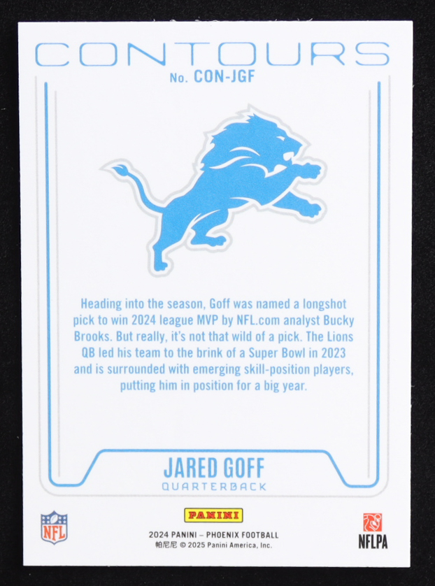 Jared Goff 2024 Panini Phoenix Contours #23 | Pristine Auction