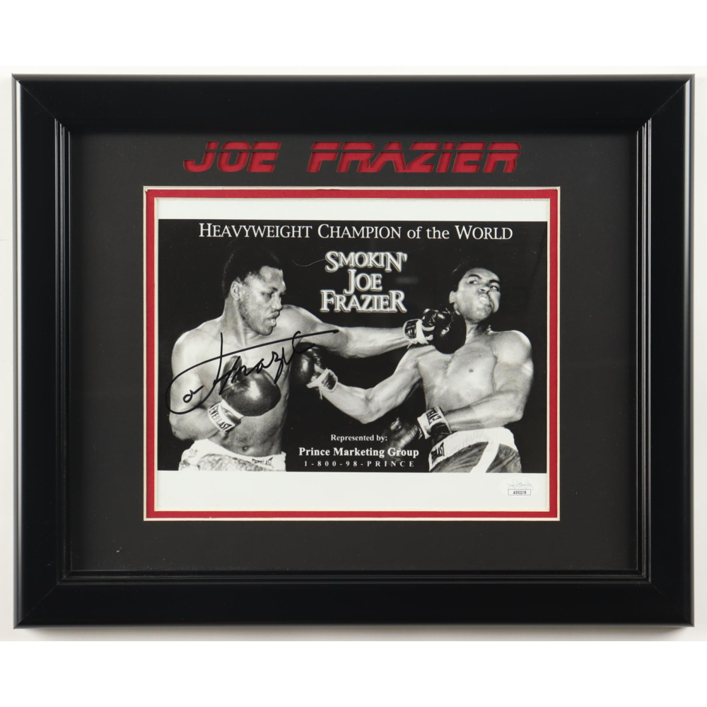 "Smokin" Joe Frazier Signed Custom Framed Photo Display (JSA ...