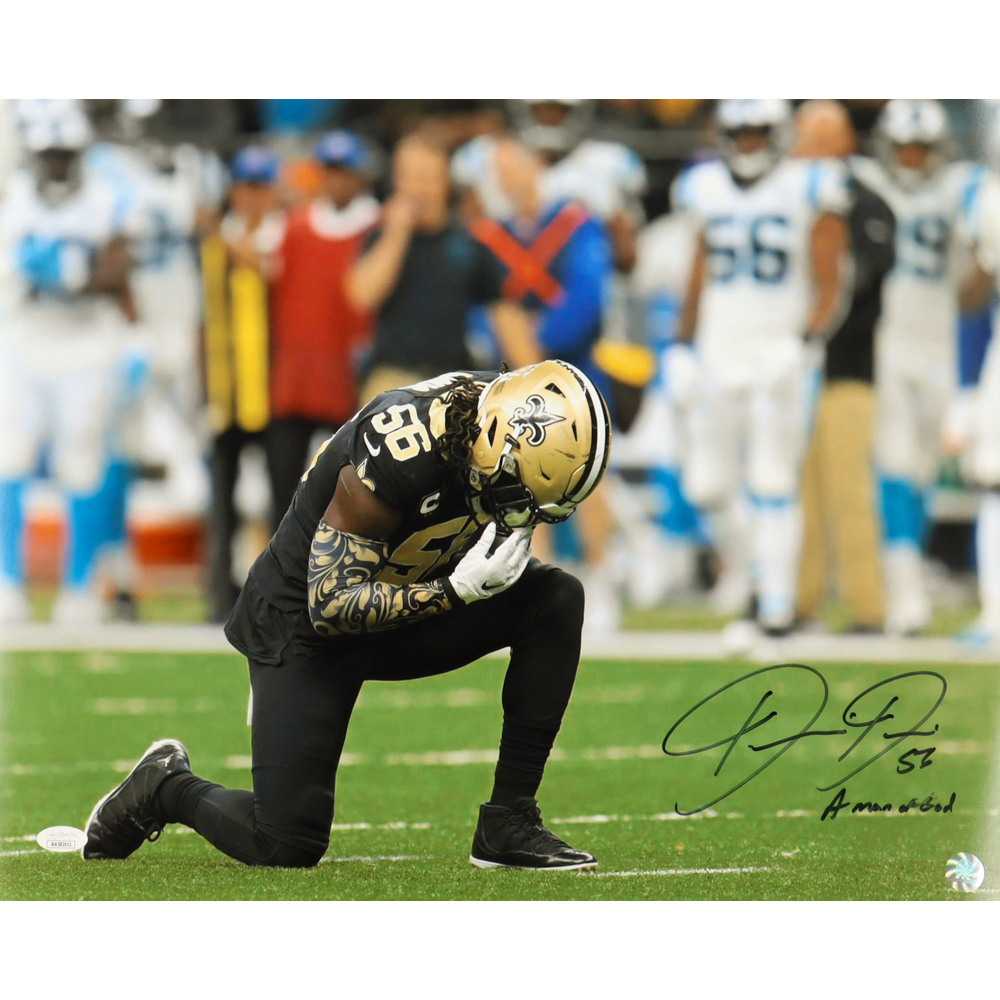 Demario Davis Signed Saints 16x20 Photo Inscribed "A Man of God" (JSA ...