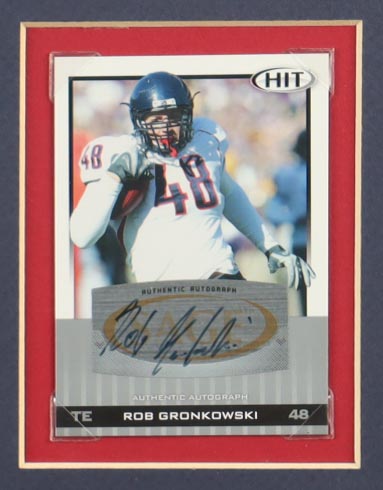 Rob Gronkowski Signed Patriots Custom Framed HIT Trading Card Display ...