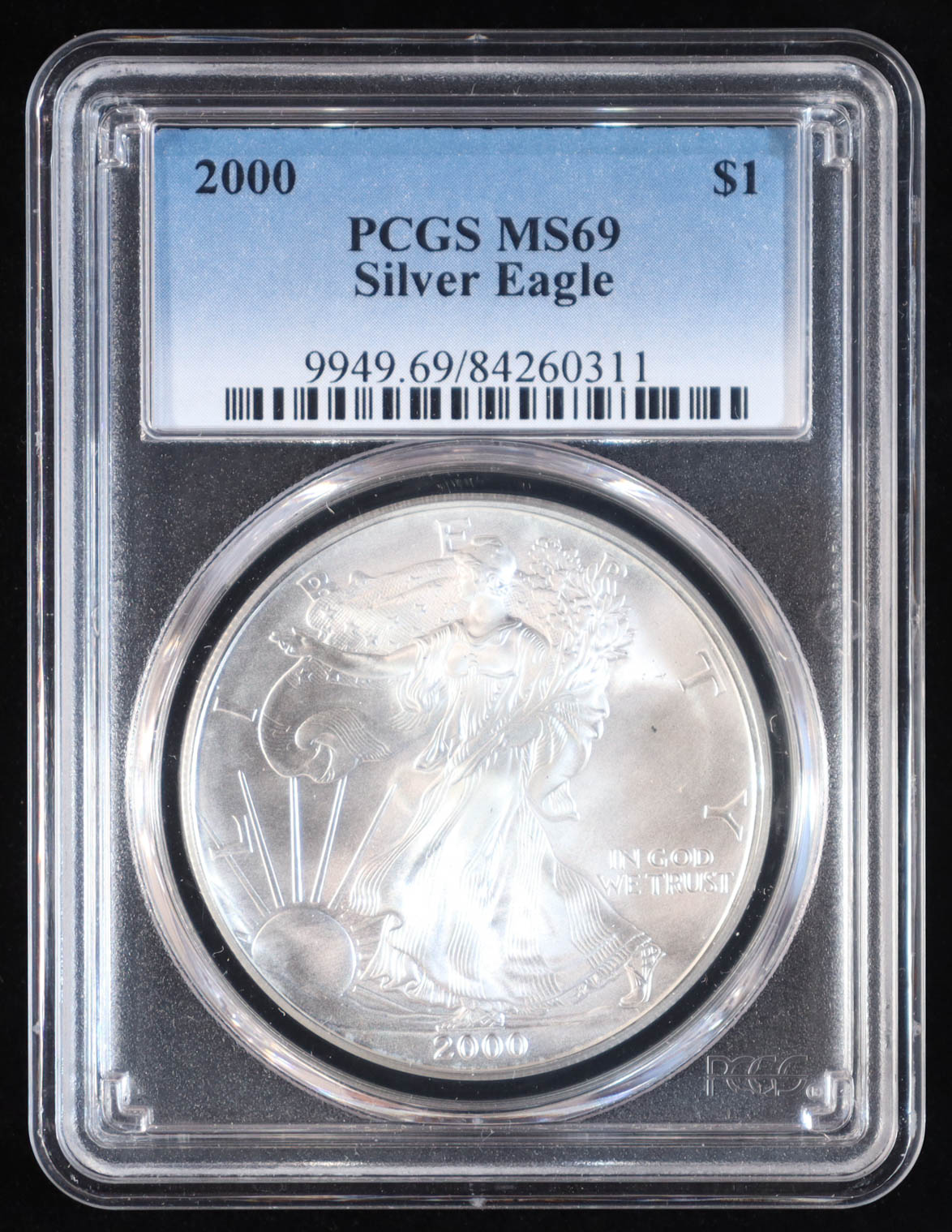 2000 Silver Eagle 1oz. Fine Silver $1 Dollar Coin (PCGS MS69) | Pristine Auction
